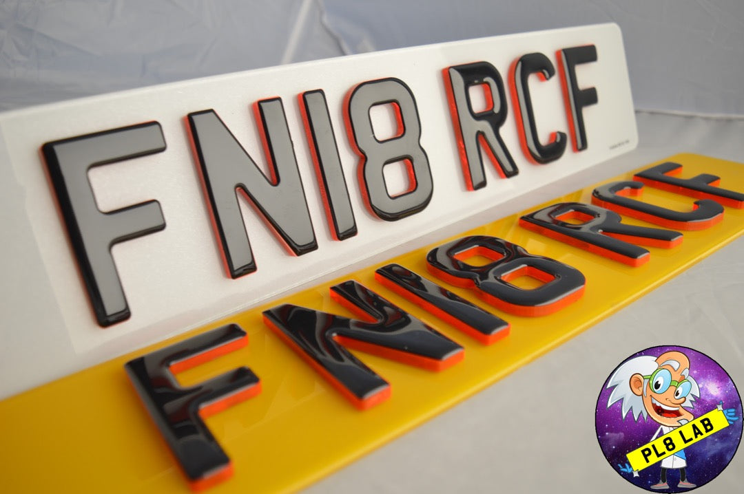 4D neon red gel number plates - Best number plates only at PL8LAB – PL8 LAB