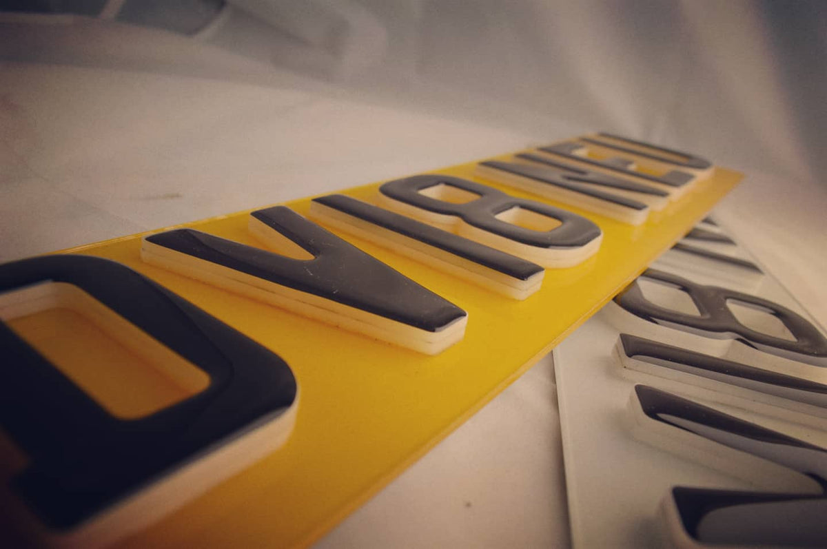 We have the largest selection of colours in 4D Neon Plates – PL8 LAB