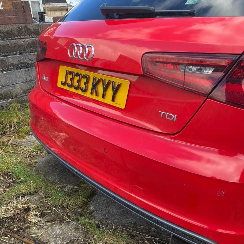 Audi A3 with a neon 4D Plate – PL8 LAB