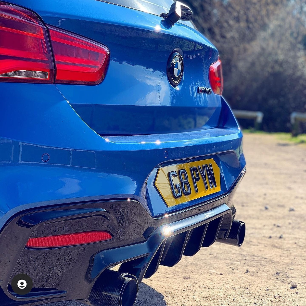 Hex shaped 4D plates for this BMW M140i – PL8 LAB