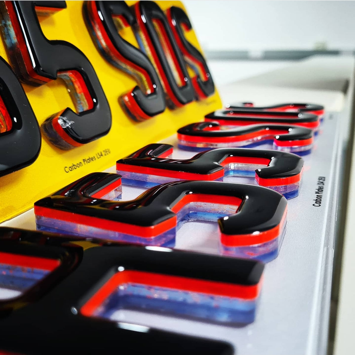 Neon coloured gel plates – PL8 LAB