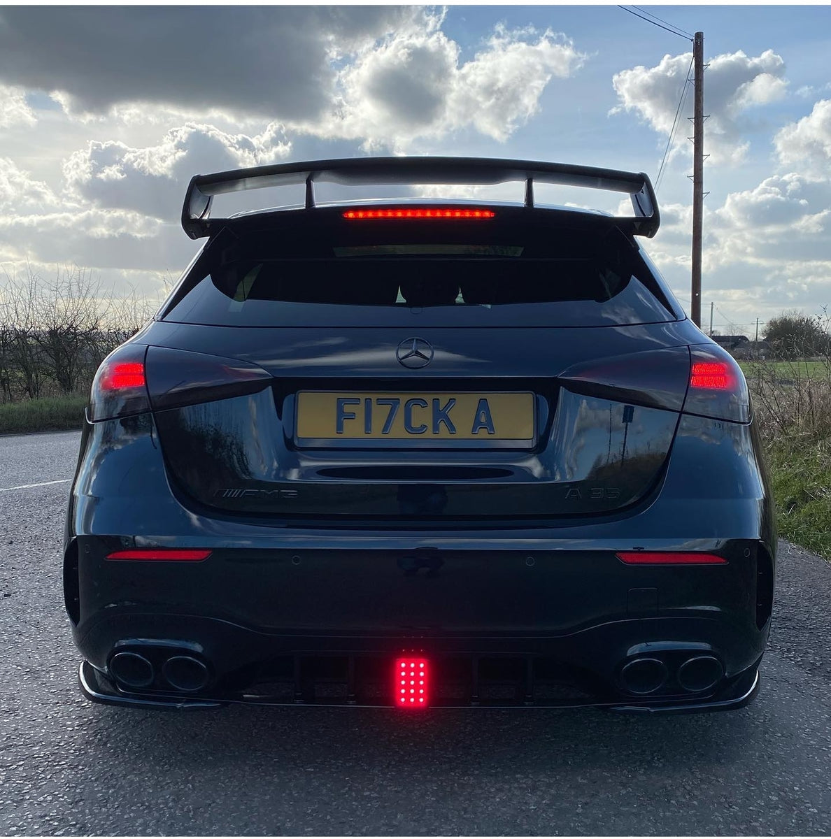Stealth Mercedes AMG A45 with some tinted 3D gel plates - Valentines d ...