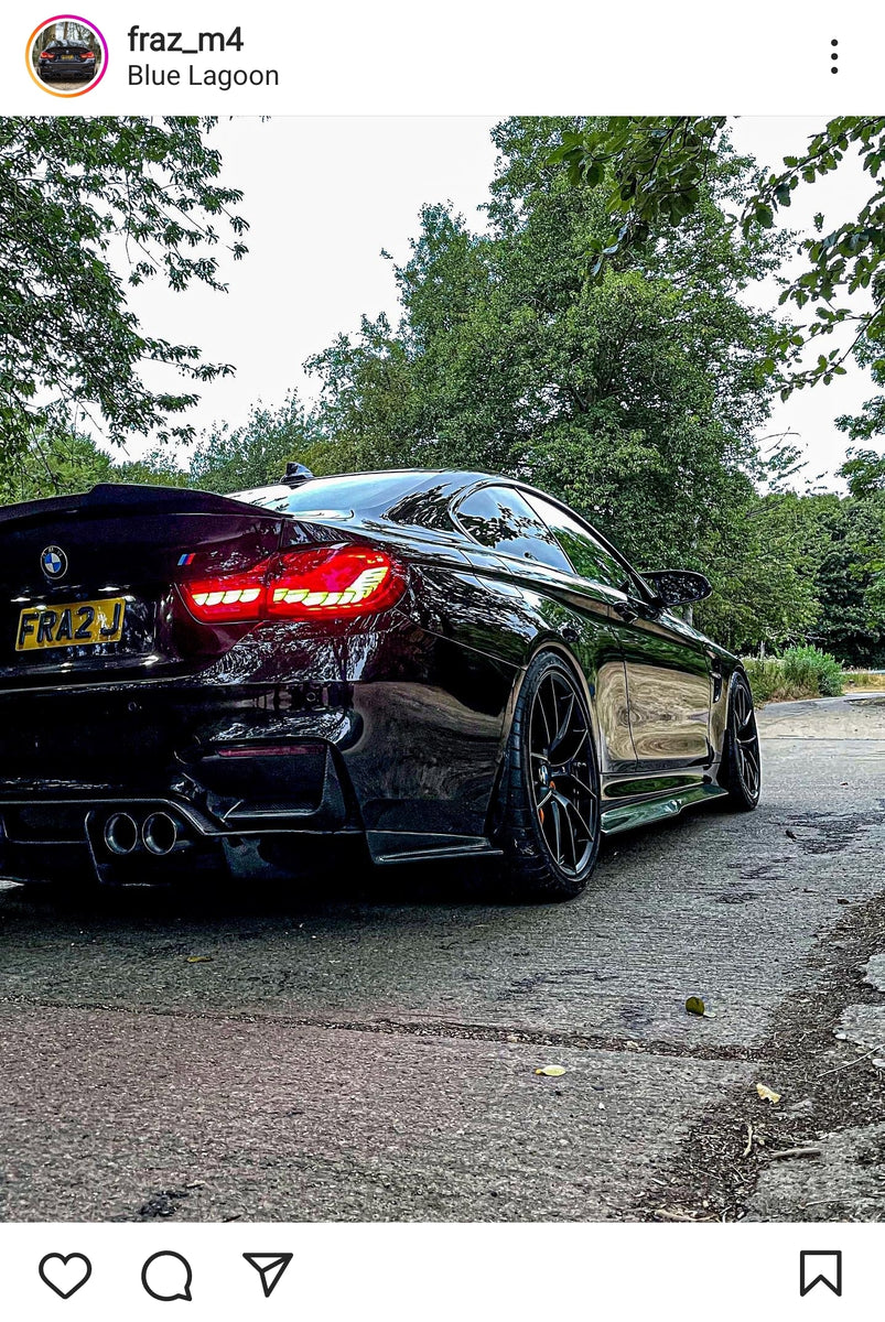 BMW M4 with some tinted 4D gel plates – PL8 LAB