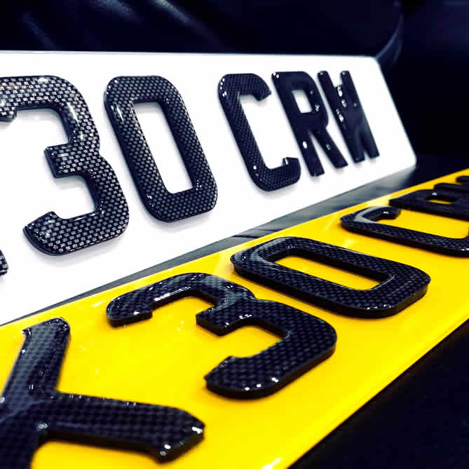 4D Carbon on Black Number Plate | 4D Laser Cut | PL8 LAB