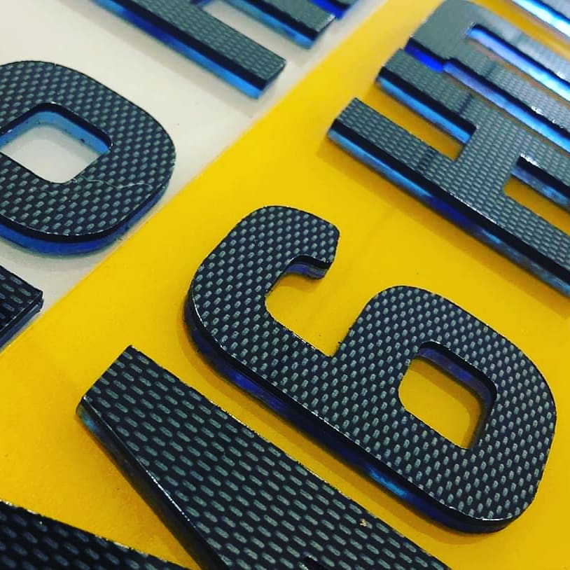 4D Neon Number Plates | 4D Gel Plates | PL8 LAB